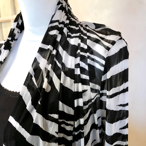 Tops | Zebra Striped Semisheer Cover | Poshmark